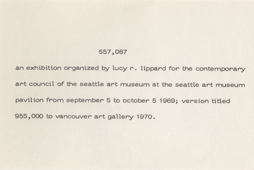 557, 087 Seattle: An exhibition organised by Lucy R Lippard Group ...